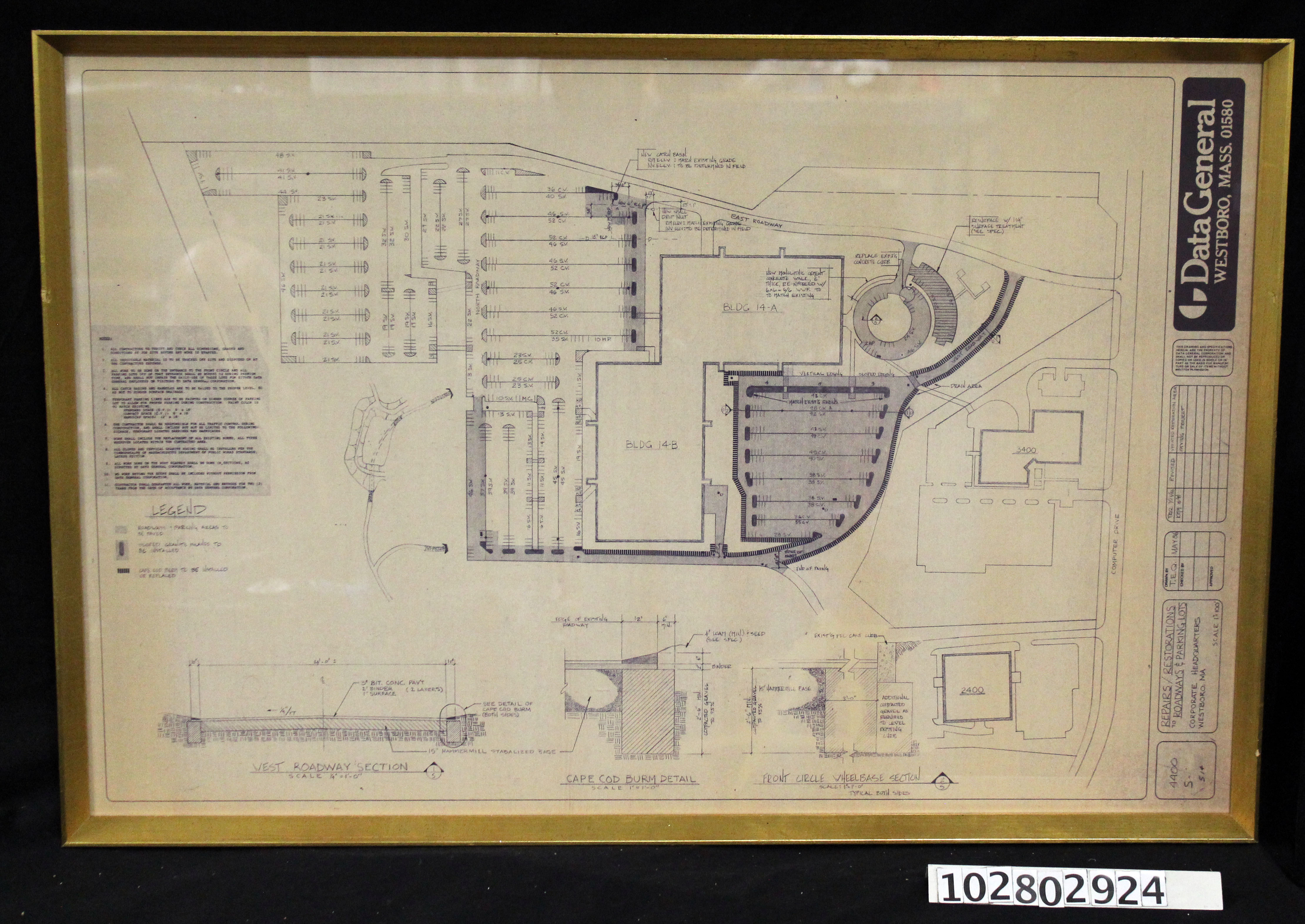 Plan of the Data General Corporate Headquarters | 102802924 | Computer ...